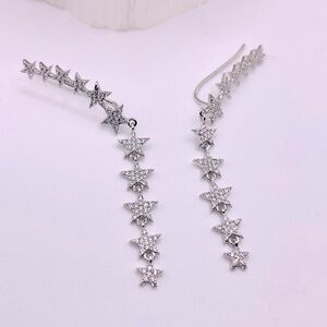 Anthropologie | Jewelry | Anthro Shashi Star Disco Climber Earrings ...